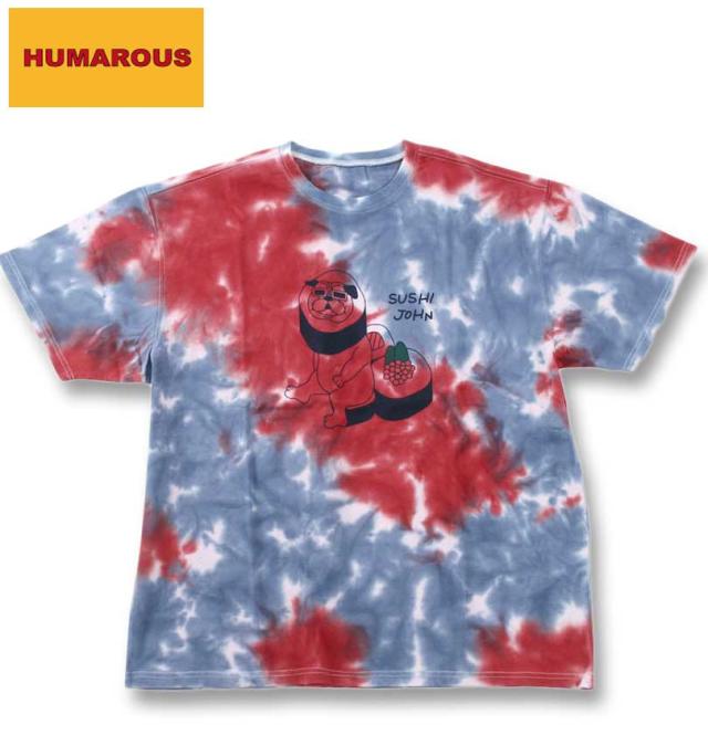 大きいサイズ HUMAROUS PUG SUSHI Community 半袖 Tシャツ レッドタイダイ 3L 4L 5L 6L/1268-4250-1-79