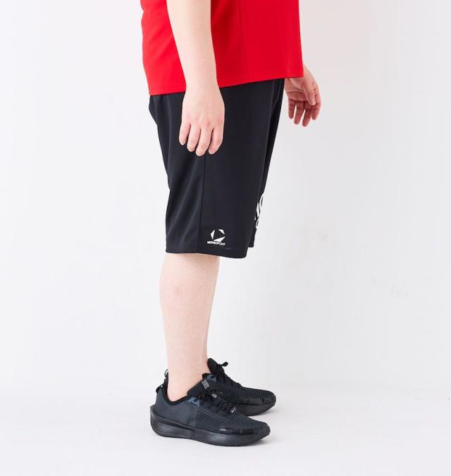 大きいサイズ MOVESPORT ビッグロゴ ハーフパンツ ブラック 3L 4L 5L 6L/1274-5245-2-79