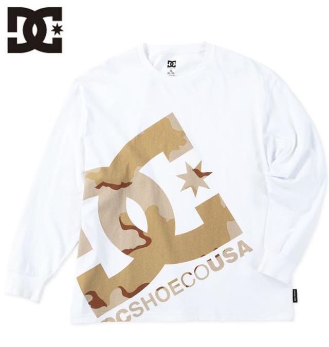大きいサイズ DCSHOES 25 DESERT CAMO BIGSTAR 長袖 Tシャツ ホワイト 3L 4L 5L 6L/1278-5315-1-81