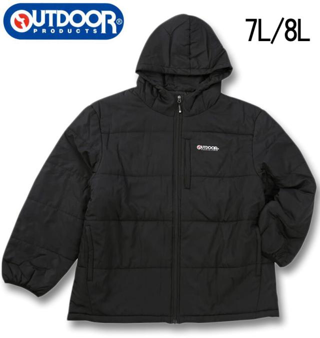 大きいサイズ OUTDOOR PRODUCTS デュスポ 中綿 キルトジャケット ブラック 7L 8L/1253-5321-2-87
