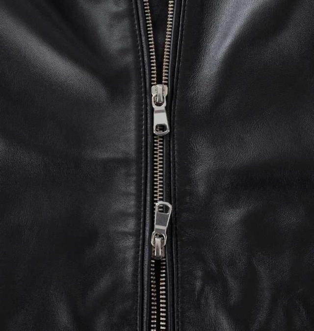 大きいサイズ TETE HOMME スタンドカラー レザーブルゾン ブラック 3L 4L 5L 6L/1273-4660-1-690