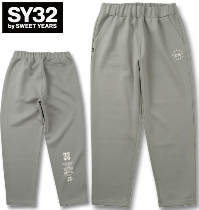 大きいサイズ SY32 by SWEET YEARS ダブルニット パンツ グレー 3L 4L 5L 6L/1274-6110-1-190
