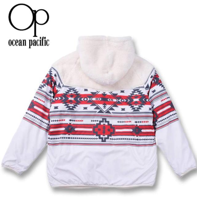 大きいサイズ OCEAN PACIFIC リバーシブル ボア フリース ジャケット