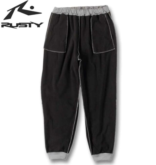 大きいサイズ RUSTY 3層ボンディング フリース スウェット パンツ ヘザーグレー 3L 4L 5L 6L 8L/1274-4320-1-98