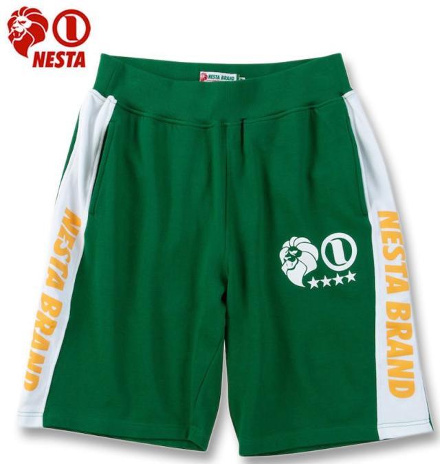 大きいサイズ NESTA BRAND スウェット ハーフパンツ グリーン 3L 4L 5L 6L 8L/1274-5280-1-98