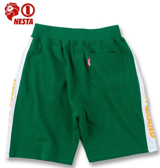 大きいサイズ NESTA BRAND スウェット ハーフパンツ グリーン 3L 4L 5L 6L 8L/1274-5280-1-98