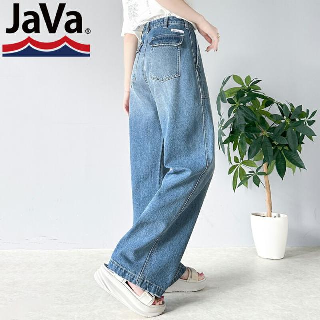 クラシカルエルフ春新作 javaジャバコラボ ボトムス パンツ レディース ヴィンテージ 加工 ハイ ウエスト ベイカー デニム 男女兼用 ユニセックス メンズ オールシーズン ミリタリー 風 ...