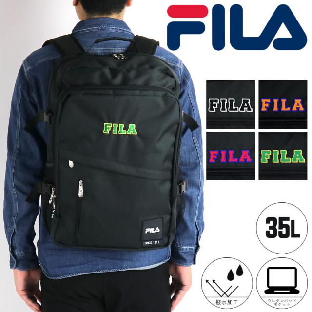 【商品レビュー記入で+5%】フィラ リュックサック FILA レトロ 35L 7805 スクエアリュック デイパック バックパック カレッジロゴ 撥水 の通販はau PAY マーケット ...