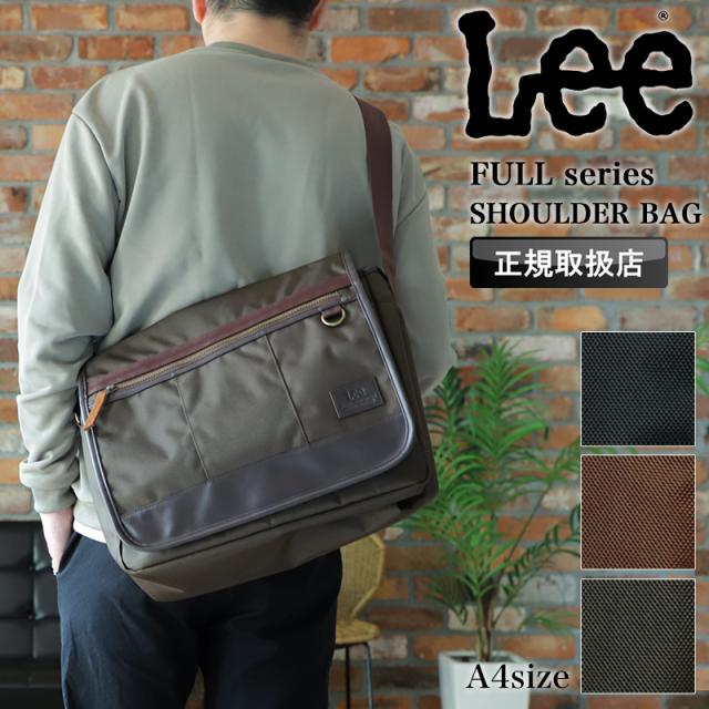【商品レビューで+5%】Lee ショルダーバッグ メンズ リー FULL 320-3283 A4 メッセンジャーバッグ 被せショルダーバッグ フラップショルダーバッグ 斜め掛け 肩掛け レディース 男女兼用 男性 女性 大人 通勤 通学 普段使い デイリー 旅行 トラベル 軽量 かばん カジュアル