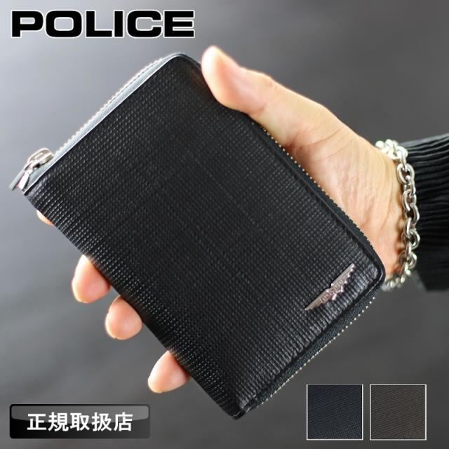 【商品レビュー記入で+5%】ポリス 財布 二つ折り メンズ POLICE さいふ 二つ折り財布 ミドルウォレット セミ長財布 ラウンドファスナー折り財布 ウォレット 札入れ 折財布 牛革 本革 レザー 普段使い メンズ カジュアル 革小物 贈り物 正規品 ブランド PA-70902
