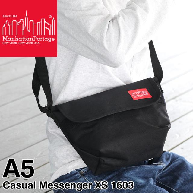 【商品レビュー記入で+5%】Manhattan Portage(マンハッタンポーテージ) Casual Messenger-XS(カジュアルメッセンジャーXS) ミニショルダーバッグ 斜め掛けバッグ メッセンジャーバッグ A5 メンズ レディース 1603 送料無料