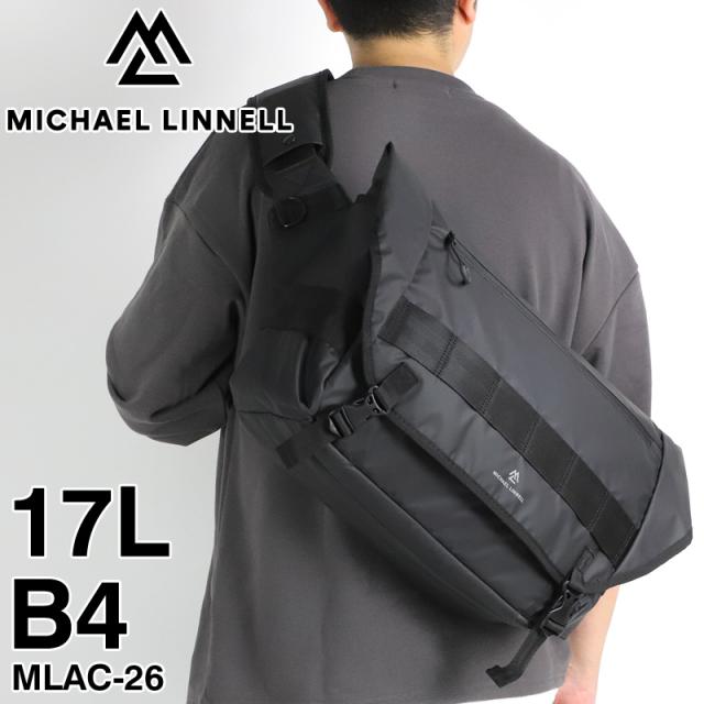 【商品レビューで+5%】マイケルリンネル ショルダーバッグ メンズ ブランド MICHAEL LINNELL A.R.M.S アームズ MLAC-26 メッセンジャーバッグ 斜め掛けバッグ 17L B4 撥水 軽量 レディース 男女兼用 通勤 旅行 アウトドア レジャー トラベル フェス オシャレ カジュアル 人気