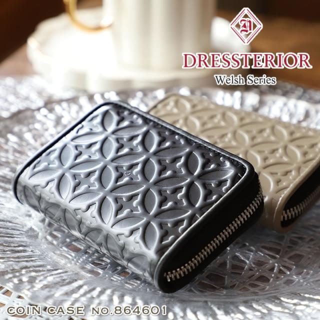 【商品レビュー記入で+5%】ドレステリア 財布 小銭入れ メンズ DRESSTERIOR Welsh ウェルシュ キーチェーン ケース ラウンドファスナー ブランド 財布 サイフ 男女兼用 レディース 可愛い おしゃれ 取り出しやすい 牛革 レザー オーバーラップサークル 864601