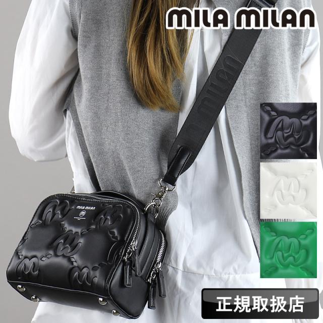 【商品レビュー記入で+5%】ミラミラン バッグ ショルダーバッグ メンズ レディース 斜めがけバッグ 小さめ ハンドバッグ 263101 黒 合皮  男性 女性 カジュアル 2WAY MILAMILAN  カリーナ ミニ ブランド ミニショルダー ショルダーポーチ ゴルフ