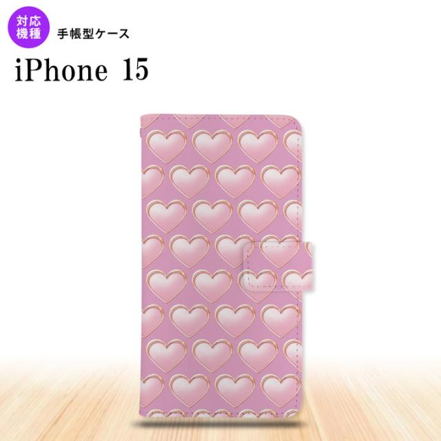 iPhone15 iPhone15 手帳型スマホケース カバー ハート ピンク 2023年 9月発売 nk-004s-i15-dr174の通販はau PAY マーケット - GiftMore ...