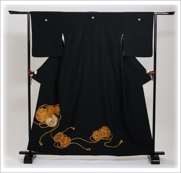 留袖 レンタル NT-685 黒留袖フルセット 結婚式 60代 70代 送料無料の