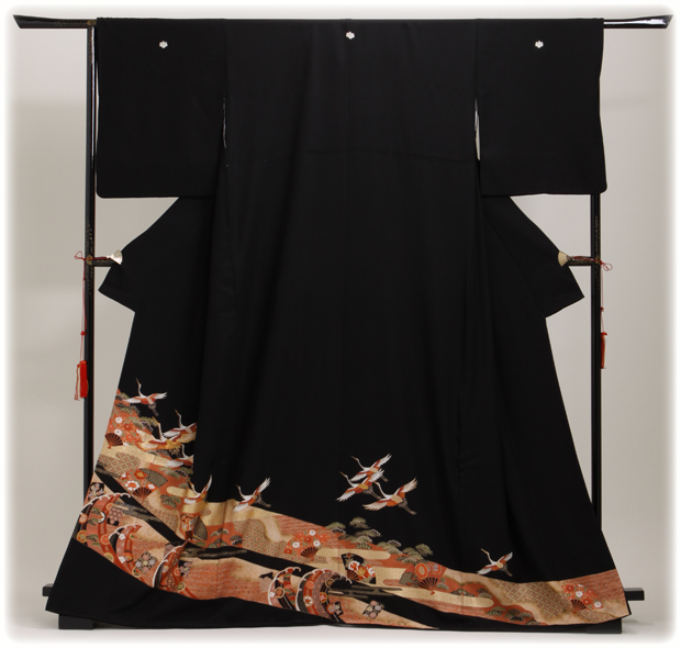 留袖 レンタル 大きいサイズ NT-L885 黒留袖フルセット 結婚式 40代 50