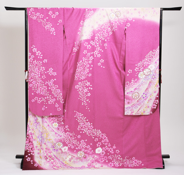 成人式 1月使用 振袖 レンタル ピンク色 桜熨斗 NT-223-sei 送料無料の