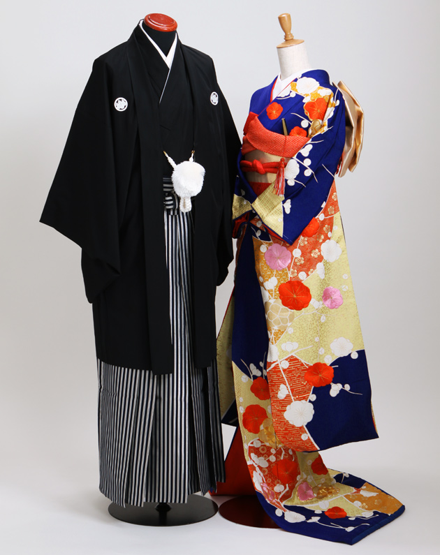 引き振袖レンタル 紫 色振袖 黒引き振袖 NT-16 花嫁 送料無料の通販は