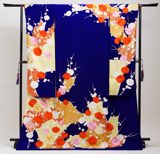 引き振袖レンタル 紫 色振袖 黒引き振袖 NT-16 花嫁 送料無料の通販は