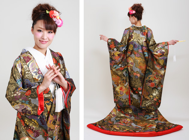 打掛 レンタル 色打掛 黒色 雪輪道長 NT-803 送料無料の通販はau PAY