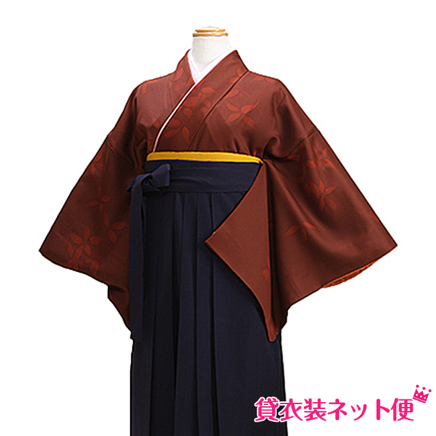 卒業式 袴セット 正絹 袴セットレディース 卒業式 袴 レンタル 先生 茶 送料無料 FAGK064