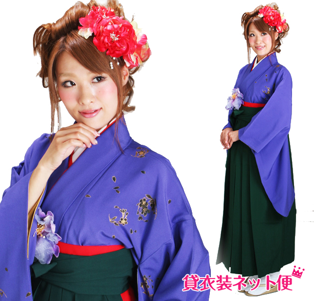 卒業式 袴セット 袴セットレディース 卒業式 袴 レンタル 大学卒業式 大学 卒業式 紫色 桜 送料無料 FAG0222