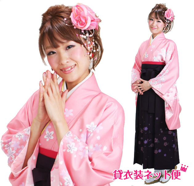 卒業式 袴セット 袴セットレディース 卒業式 袴 レンタル 大学卒業式 大学 卒業式 ピンク ぼかし桜柄 送料無料 FAG0274