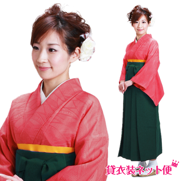 卒業式 袴セット 袴セットレディース 卒業式 袴 レンタル 先生 ショッキングピンク 無地 送料無料 FAG0033