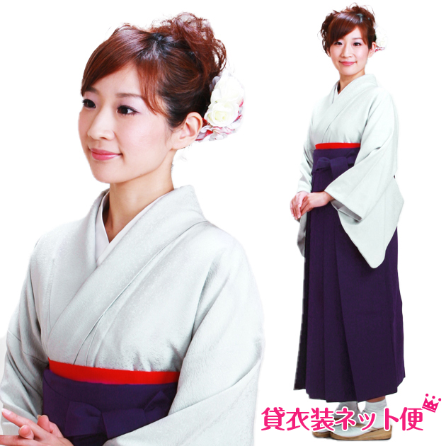 卒業式 袴セット 袴セットレディース 卒業式 袴 レンタル 先生 シルバー 送料無料 FAGDD89