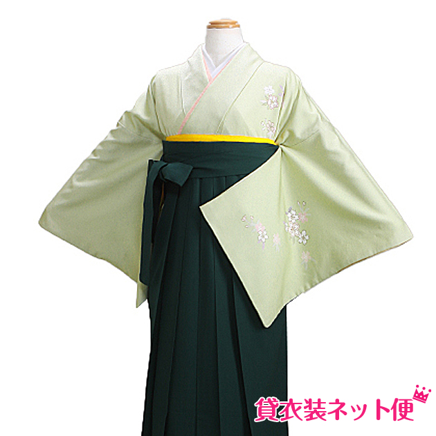 卒業式 袴セット 袴セットレディース 卒業式 袴 レンタル 大きいサイズ 先生 若草色 送料無料 FAGH112