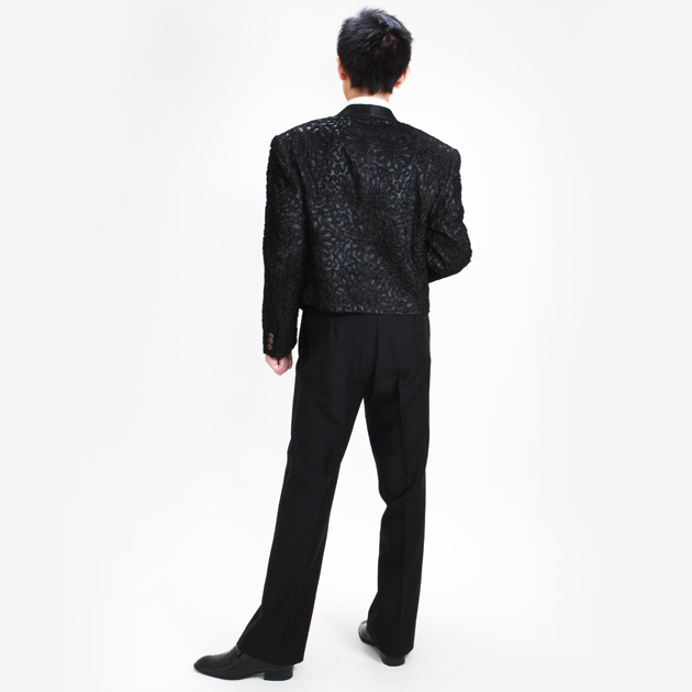 タキシード レンタル M・Lサイズ/165〜172cm/黒ゴールド NT-999998