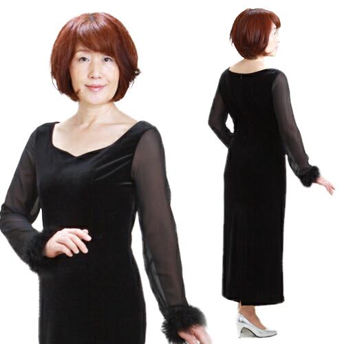 フォーマルドレス レンタル 結婚式 9号 黒 ワンピース 231000j 母親 ドレス 服装 母 叔母 衣装 50代 60代