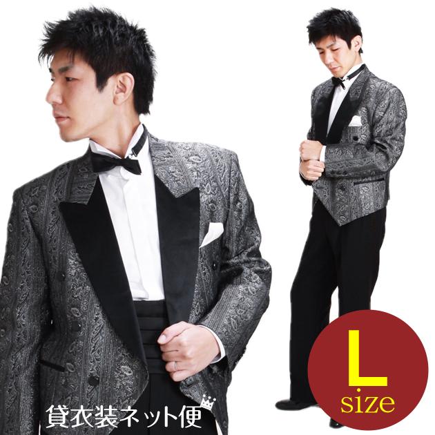 タキシード レンタル L・XLサイズ/170〜182cm/グレーゴールド NT-MS005A 送料無料
