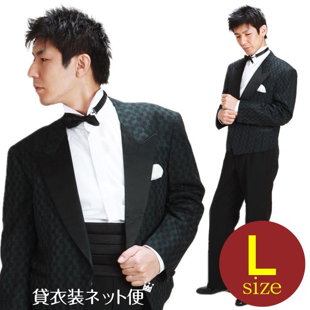 タキシード レンタル L・XLサイズ/170〜182cm/グリーン NT-12145 送料無料