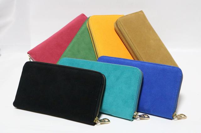 【Maturi マトゥーリ】 アルカンターラ ピスタシリーズ ラウンドファスナー 長財布 本革 MR-098 選択カラー 定価38500円