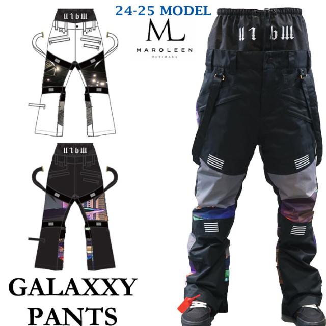 [在庫限り] 24-25 MARQLEEN GALAXXY PANTS MQ05500 マークリーン スノーボードウェア ギャラクシー パンツ ユニセックス [005／995]