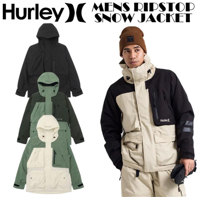 [在庫限り] 24-25 Hurley ウェア ジャケット ハーレー スノーボード ウェア メンズ [MSJK242001] MENS RIPSTOP  JACKET リップストップ スノー ジャケット 2024 2025 日本正規品