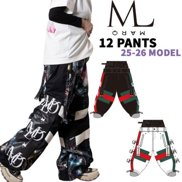 [予約商品] 25-26 MARQLEEN 12 PANTS MQ06507 マークリーン スノーボードウェア トゥエルヴ パンツ ユニセックス [999／990／000]