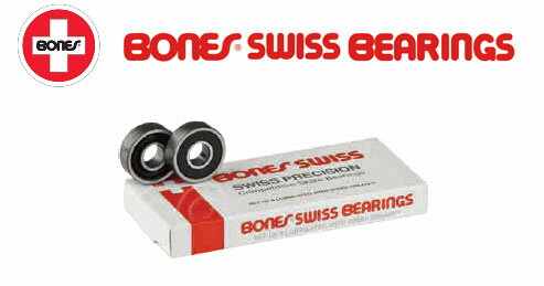 BONES ベアリング SWISS 【スイス】 ボーンズ ベアリング スケートボード パーツ ウィール スケボー sk8 [メール便発送商品]