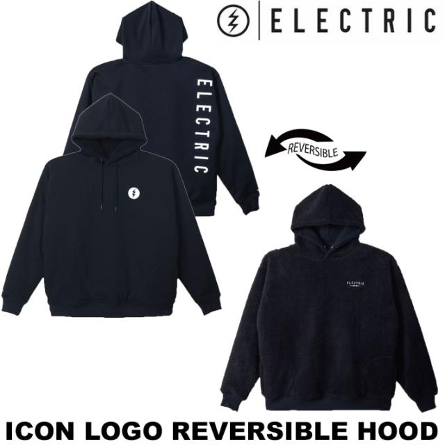 25-26 ELECTRIC エレクトリック パーカー ICON LOGO REVERSIBLE HOOD [9] リバーシブル 撥水 ボア プルオーバー フード フーディー スノーボード スケートボード ストリート ジム アウトドア 日本正規品