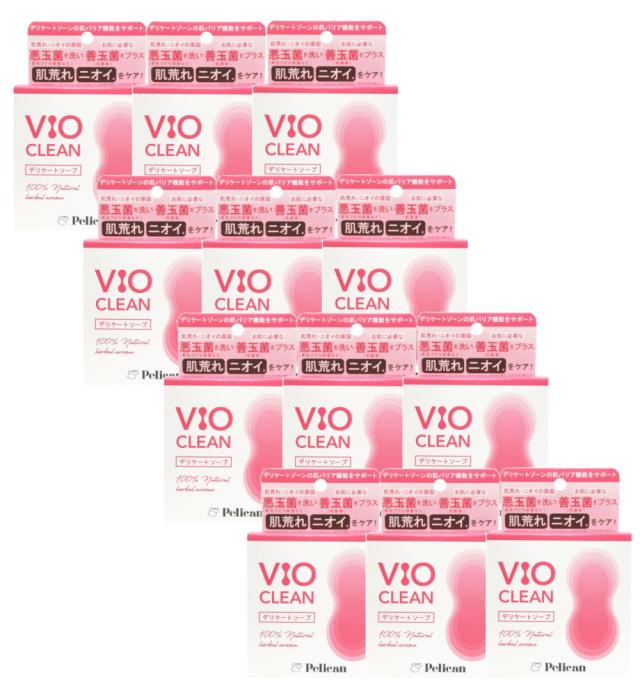 ペリカン石鹸 VIO CLEAM デリケートソープ 80g×12【12個セット】送料無料 VIO 臭い ニオイ 肌荒れ デリケートゾーン