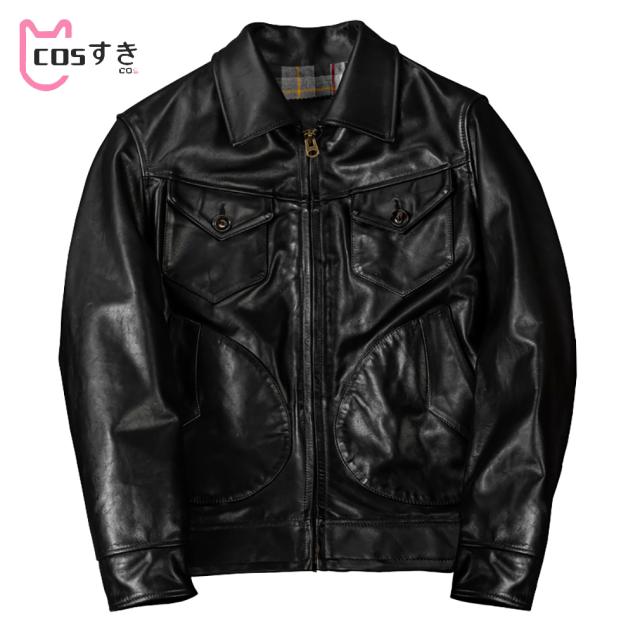 ファーストレイヤーホースレザージャケット 革ジャン メンズ 上層馬革本革ジャケット　レトロ　レザージャケット