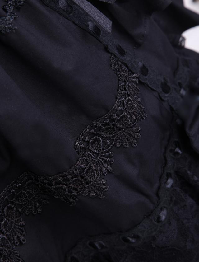 ゴスロリ ゴシックロリィタドレスJSK レースフリル トリムロリータ