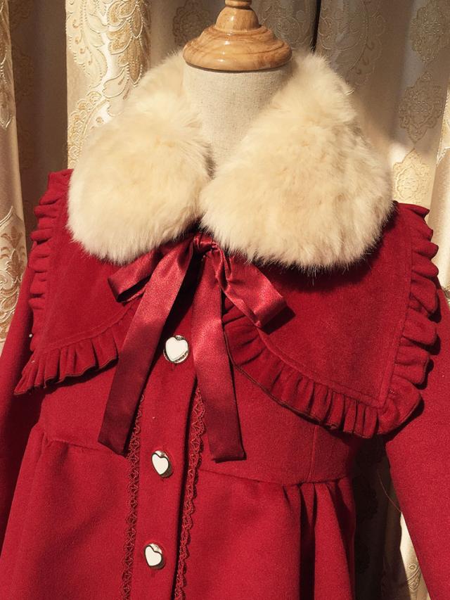 ロリィタアウターウェア　コート　ギャバジン　クラシック＆トラディション　長袖　折り襟　無地