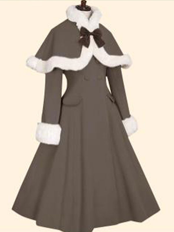 甘いロリータコートオリーブバタフライオーバーコートマント合成ロリータアウター 甘いロリータコートオリーブバタフライオーバーコートマント合成