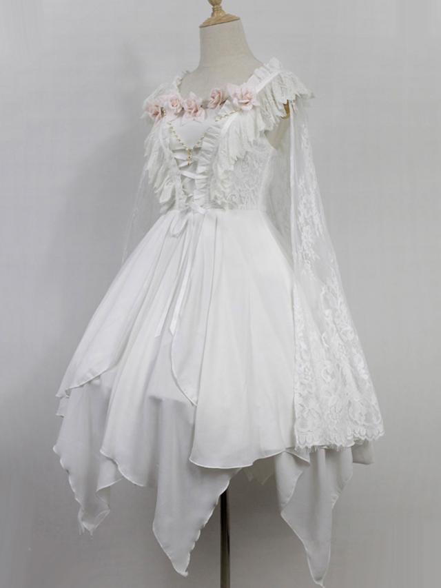 ゴシックロリータドレス　2021　ネバーランドデビルバレエJSK　ショールロリータジャンパースカート　ウィンター　レース　アイドル