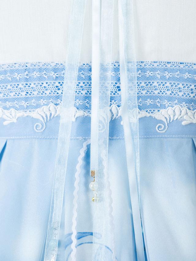 チャイナスタイルのロリータOPドレスベビーブルークラウドドリーム