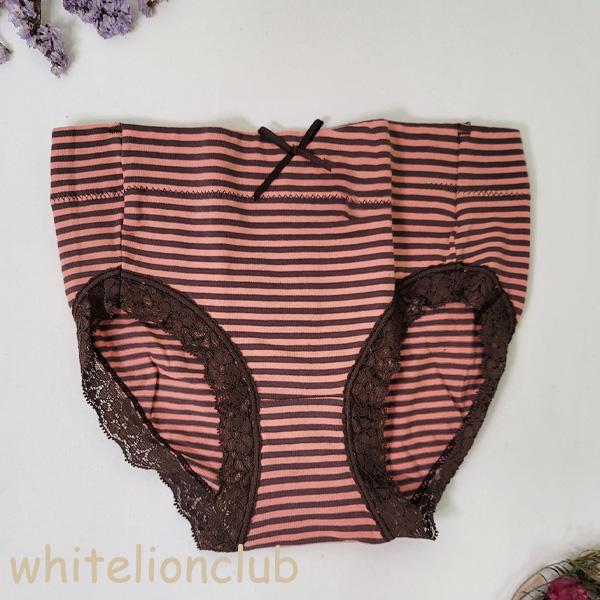 サニタリーショーツ ヒップハンガー ボーダー ウイング対応 生理用