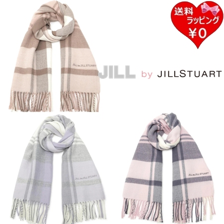 ジル バイ ジルスチュアート JILL by JILLSTUART ストール マフラー エンブロイダリーロゴチェックストール  レディース ブランド 正規品 新品 ギフト プレゼント 人気 おすすめ 誕生日 記念日 クリスマス 送料無料 ラッピング無料